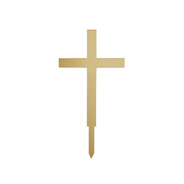 Gold Acrylic Cross Cake Topper – The Cake House